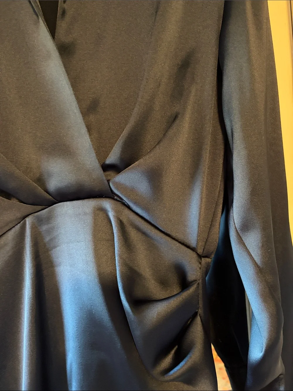 Zara | Dresses | Zara Midnight Blue Cocktail Satin Mini Dress | Poshmark